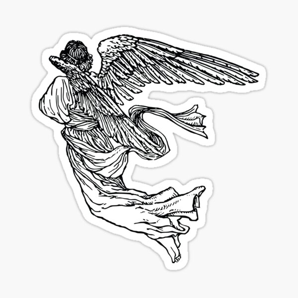 "Leaving angel" Sticker for Sale by AbsurdC0smos | Redbubble