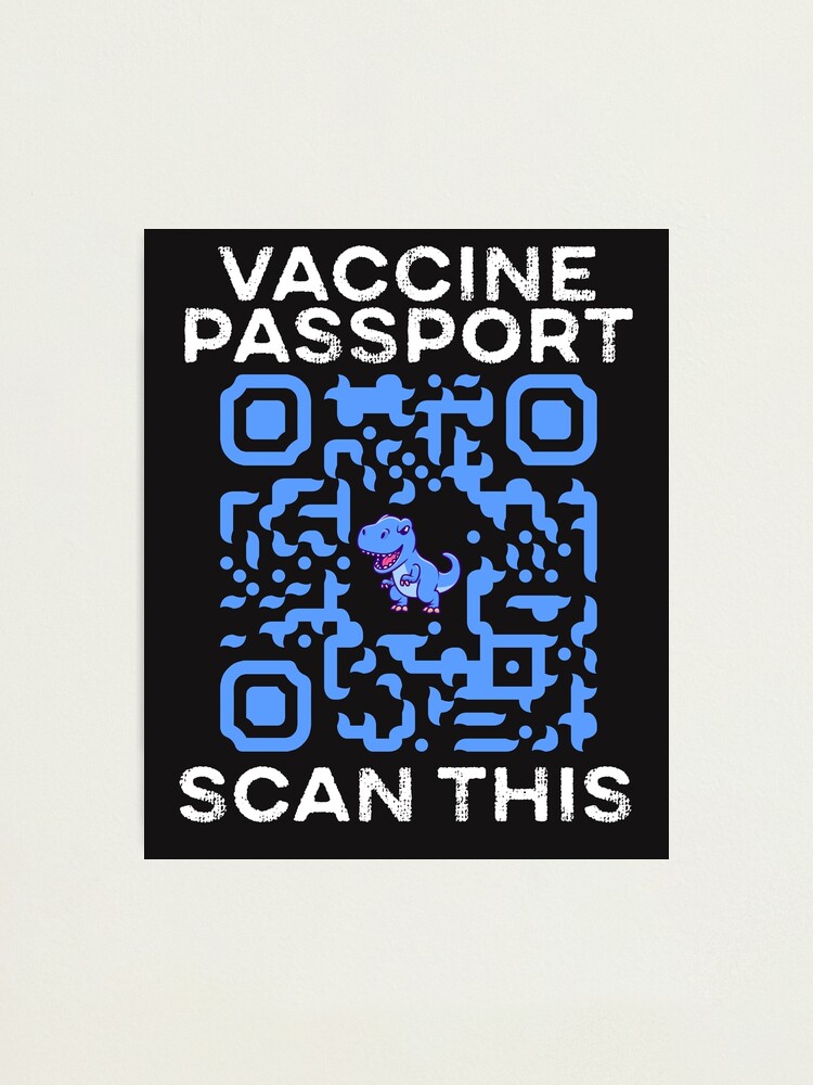 "Vaccine Passport Scan This Funny T-Rex Fun Tyrannosaurus Rex ...