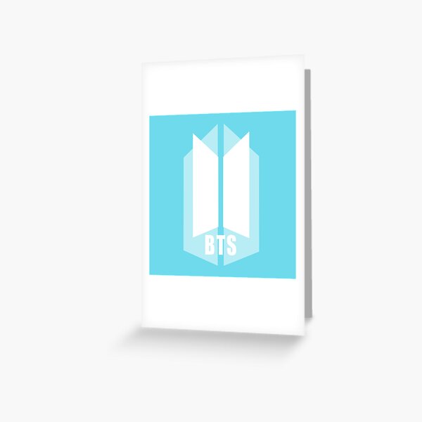 "BTS Army Logo Combined Shield, Blue and white" Greeting Card for Sale ...
