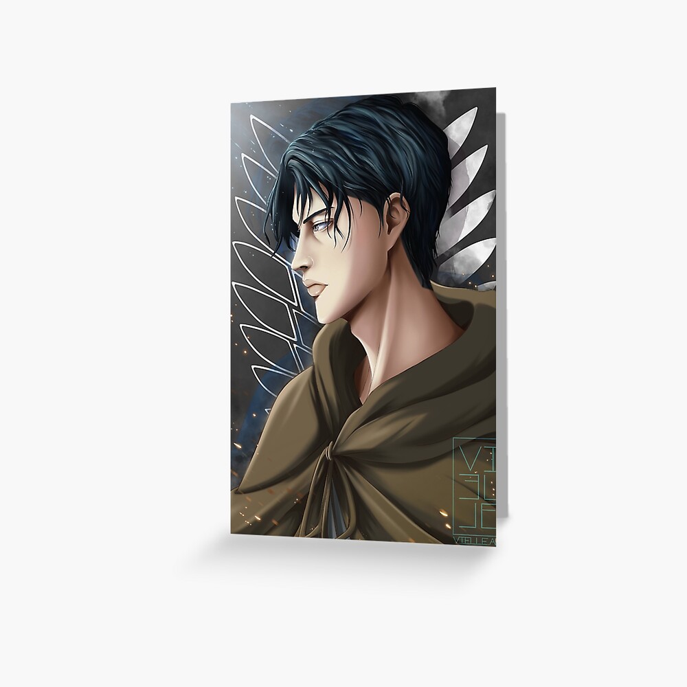 "Levi Ackerman" Greeting Card for Sale by ArtbyVielle | Redbubble