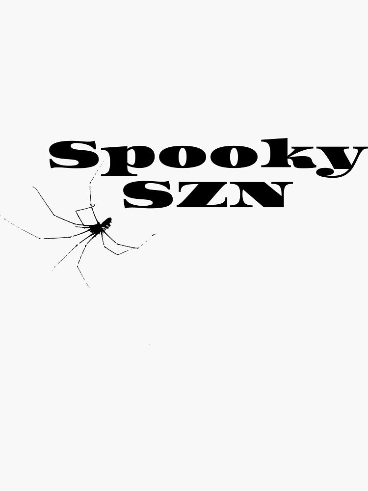 "Spooky SZN" Sticker for Sale by AD-Apparel- | Redbubble