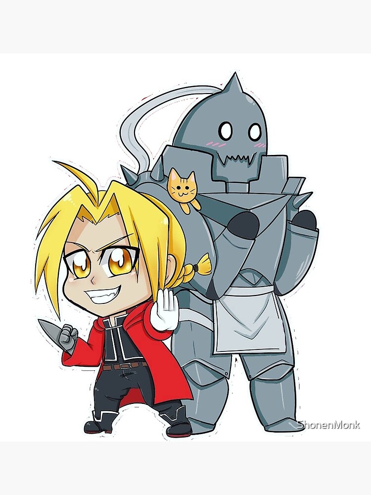 Póster «chibi alphonse elric y edward de fma» de ShonenMonk | Redbubble