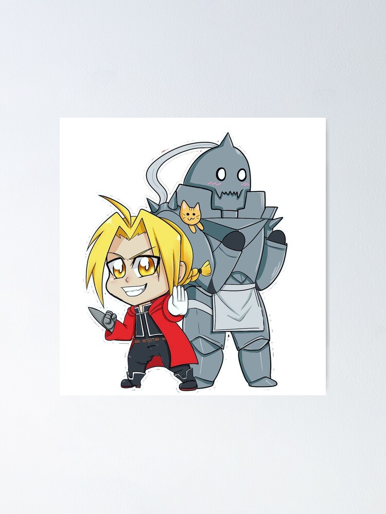 Póster «chibi alphonse elric y edward de fma» de ShonenMonk | Redbubble