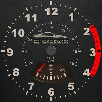 "300zx speedometer / tachometer style clock. (logo) v2" Clock for Sale ...