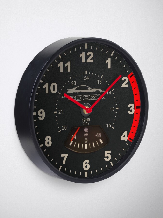 "300zx speedometer / tachometer style clock. (logo) v2" Clock for Sale ...