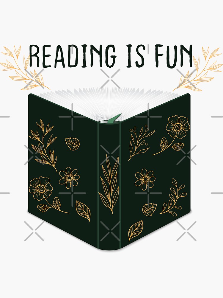 "Reading Is Fun" Sticker for Sale by imanejamal | Redbubble