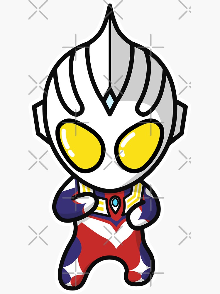 "Ultraman Tiga Multi Type Chibi Style Kawaii" Sticker for Sale by ...