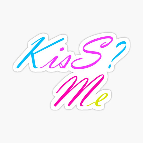 "Kiss me" Sticker by MarielFerz | Redbubble
