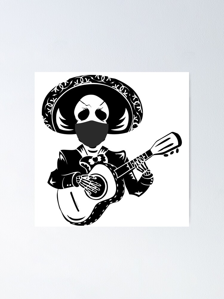 "Skeleton wearing mask Halloween " Poster by Rulaly | Redbubble