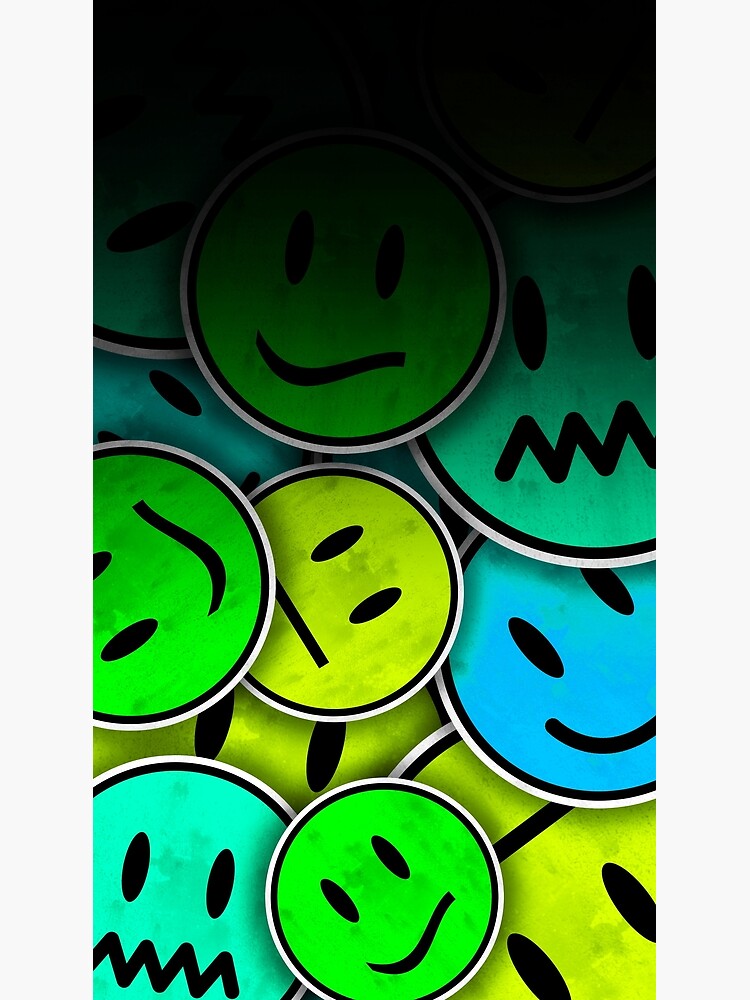 "smiley and non-smiling faces, emoji" Art Print for Sale by ...