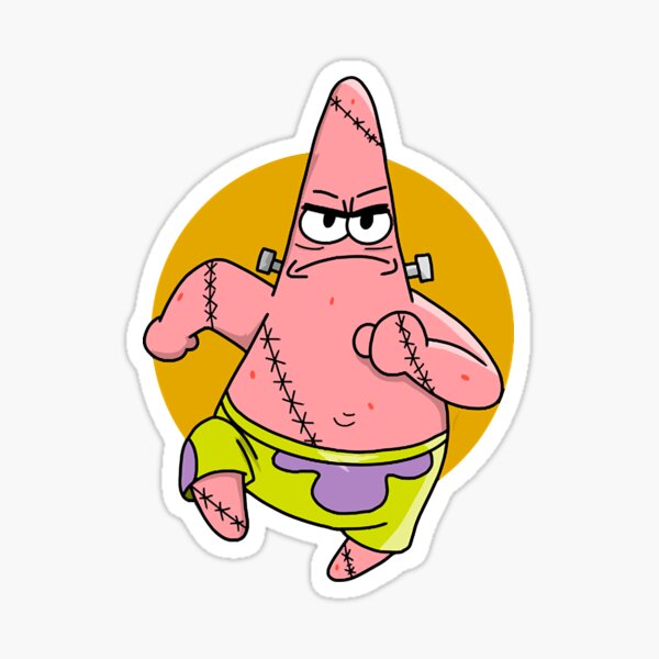 "Patrick Star " Sticker for Sale by MillsteinRie | Redbubble
