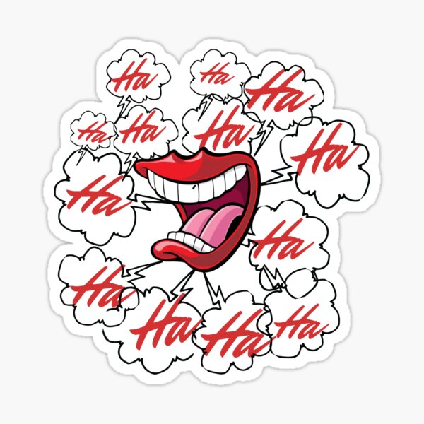 "Ha Ha" Sticker by Lubafi1 | Redbubble