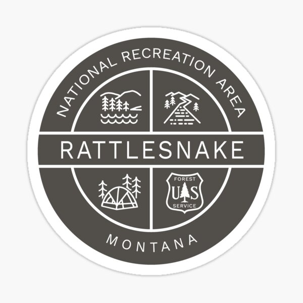 "Rattlesnake National Recreation Area Heraldic Logo" Sticker for Sale ...
