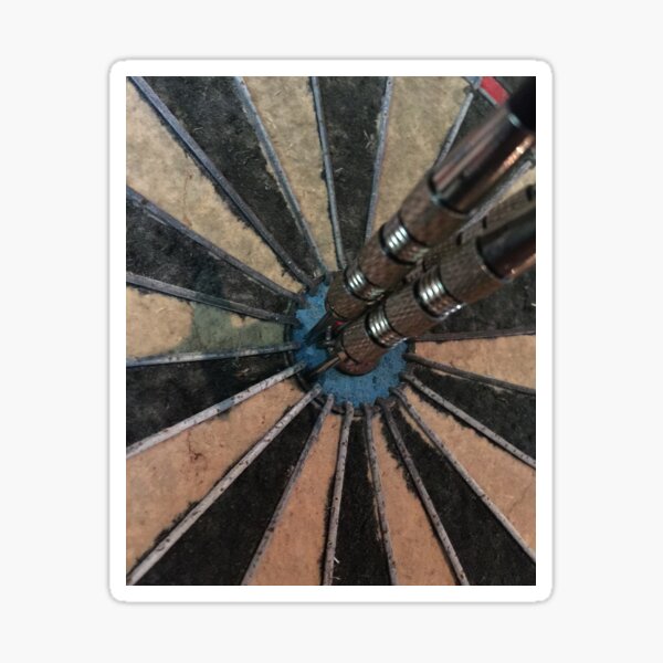 "Darts Triple Bullseye" Sticker by 27starletblue | Redbubble