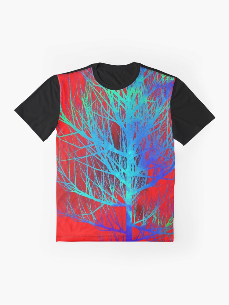 "Tree hypercolour on red" T-shirt for Sale by Ashaw161616 | Redbubble ...