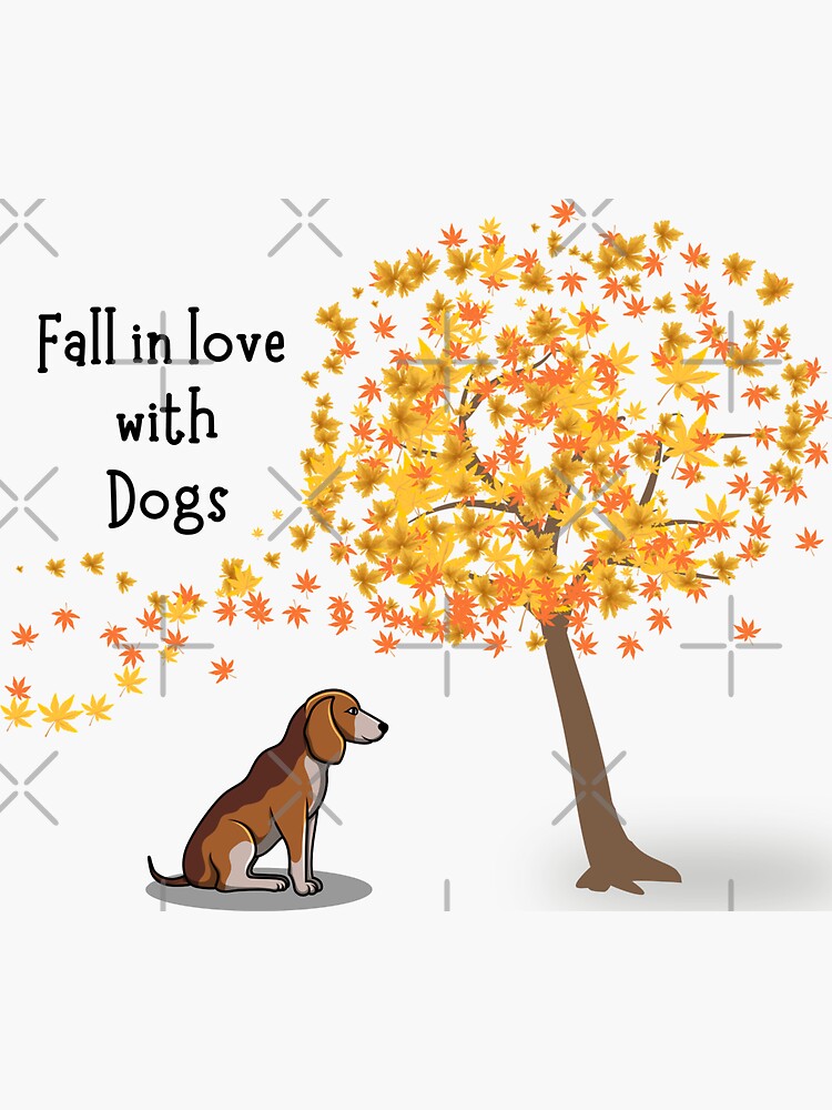 "Beagle Lovers, Fall Beagle , Autumn Beagle" Sticker for Sale by ...
