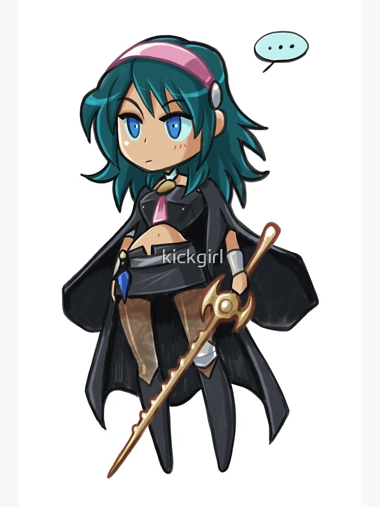 "Byleth (F!Byleth) - Fire Emblem Three Houses - Chibi Cutie" Art Print ...