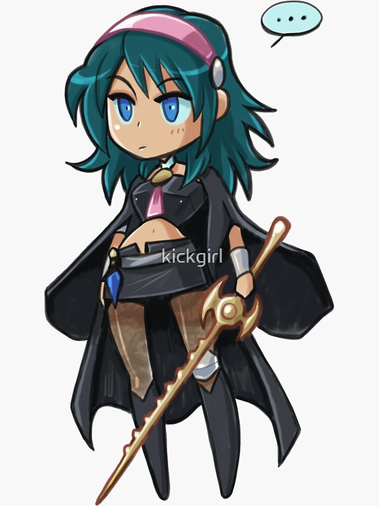 "Byleth (F!Byleth) - Fire Emblem Three Houses - Chibi Cutie" Sticker ...