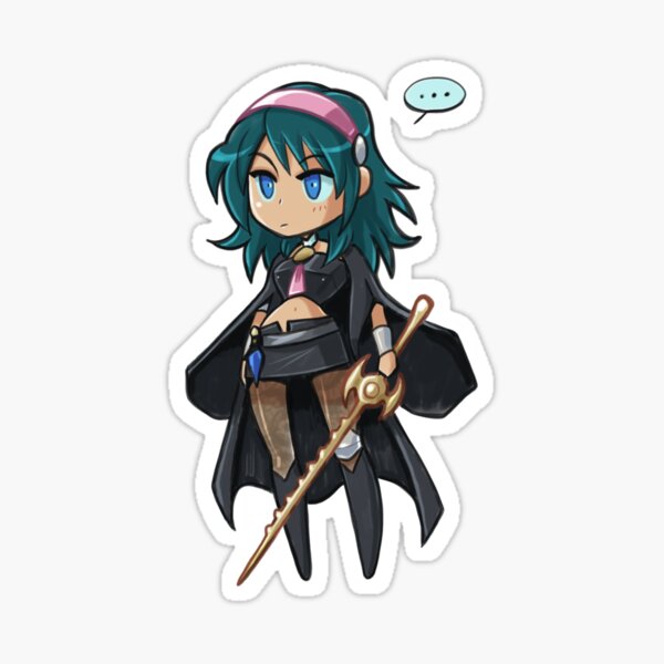 "Byleth (F!Byleth) - Fire Emblem Three Houses - Chibi Cutie" Sticker ...