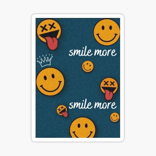 "smile more" Sticker for Sale by Selinahuynh0304 | Redbubble