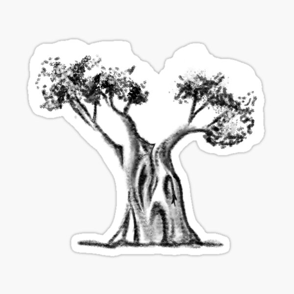 "Screaming tree ekpresion" Sticker for Sale by NatureWay | Redbubble