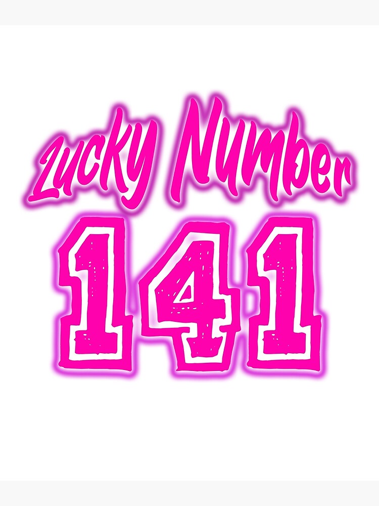 "Pink Lucky Number 141" Poster by swiftjace | Redbubble