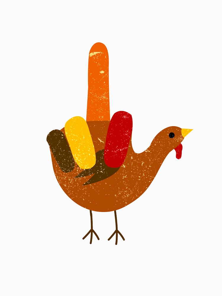"Middle Finger Turkey American Sign Language Thanksgiving" Essential T ...