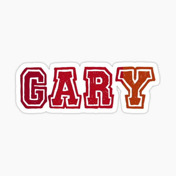 "GARY" Sticker for Sale by ruviogevio | Redbubble
