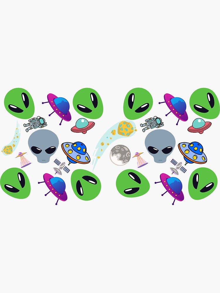"alien space ufo" Sticker for Sale by DESIGNMANNER | Redbubble