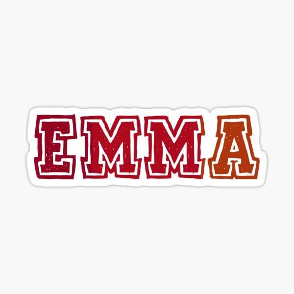 "EMMA" Sticker by ruviogevio | Redbubble