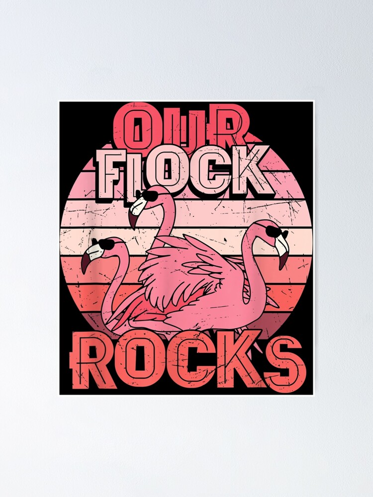 "Our Flock Rocks Flamingo Matching Family Vacation Group " Poster for ...