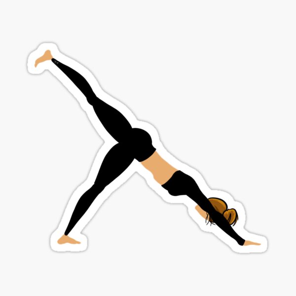 "Three-legged Down Dog" Sticker for Sale by staurolite | Redbubble