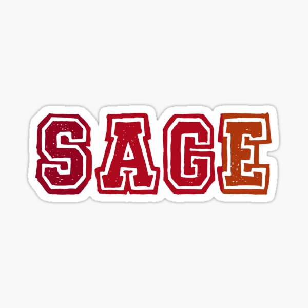 "SAGE" Sticker for Sale by ruviogevio | Redbubble