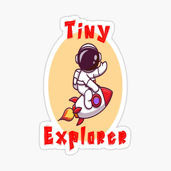 "Tiny Explorer Space Kids " Sticker for Sale by Bakadesigner | Redbubble