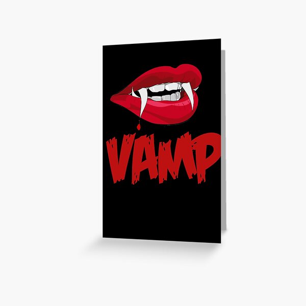 Red Vamp Greeting Cards | Redbubble
