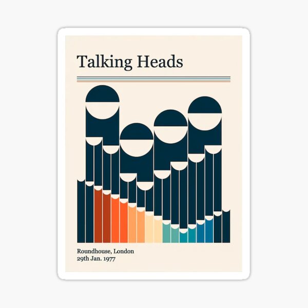 "Talking Heads Poster" Sticker for Sale by jondtobats | Redbubble