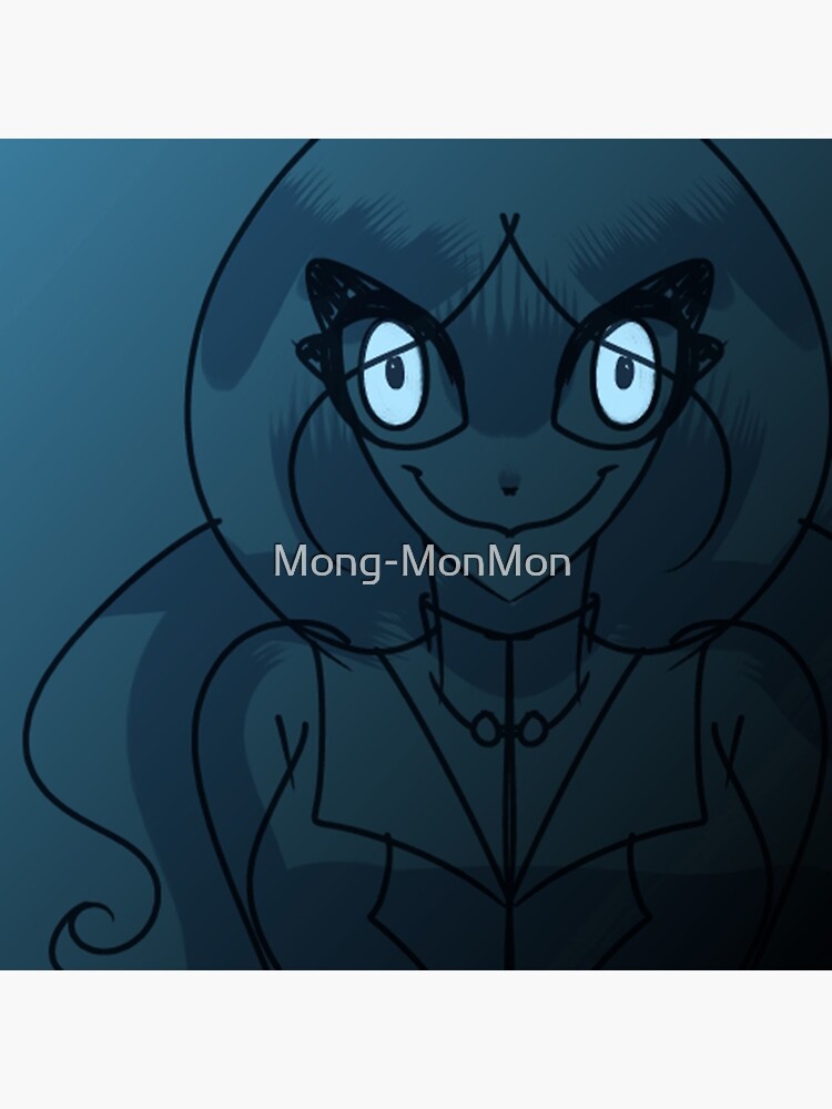 "Blue Demon Girl" Sticker for Sale by Mong-MonMon | Redbubble