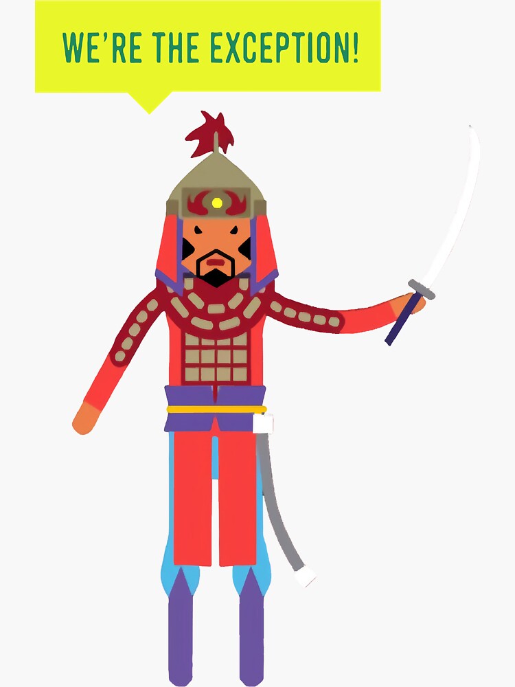 Crash Course Mongols We re The Exception Sticker For Sale By crash-course-mongols-we-re-the-exception-sticker-for-sale-by