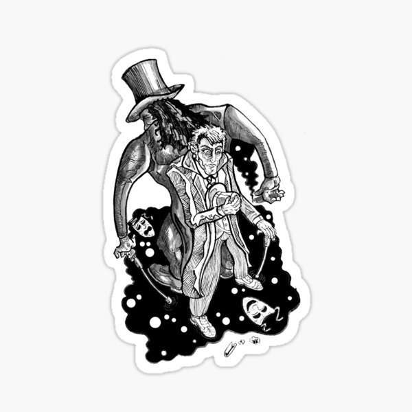 "Jekyll & Hyde" Sticker for Sale by Jokertoons | Redbubble