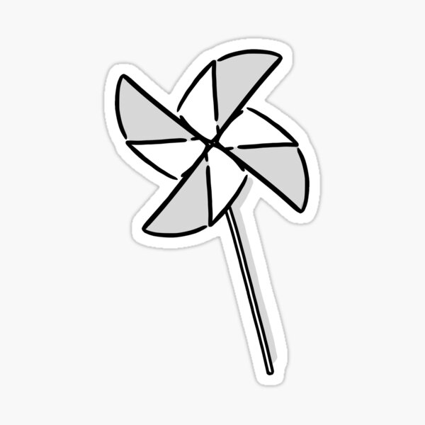 "Small wind turbine." Sticker for Sale by Usual-art | Redbubble