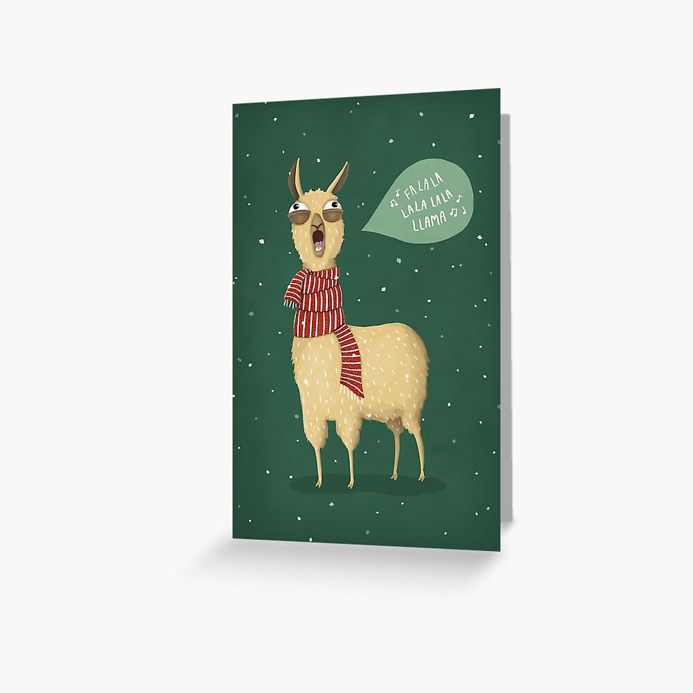 "Christmas holiday Llama" Greeting Card for Sale by agrapedesign ...