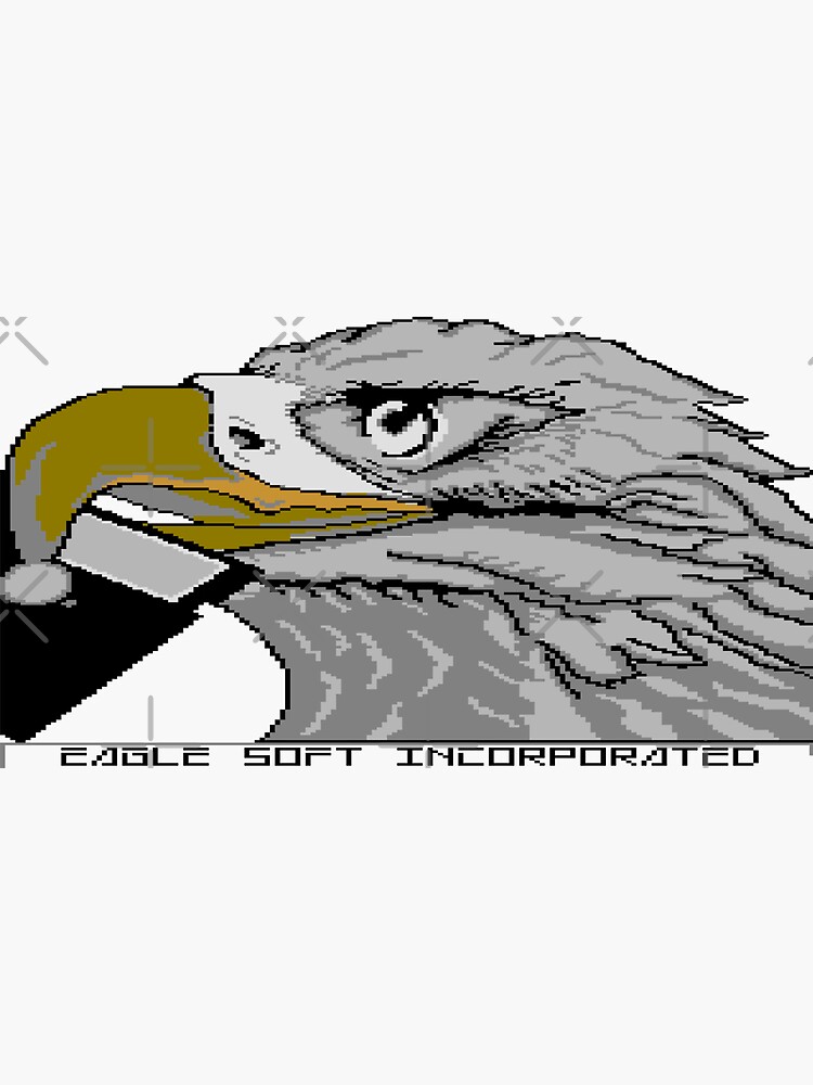 "Commodore 64 Eaglesoft Logo" Sticker for Sale by Retro8BitShop | Redbubble