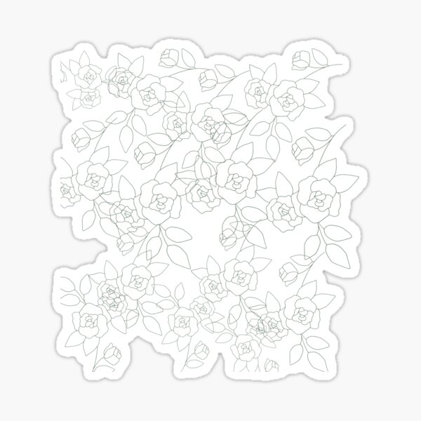 "Rose outline" Sticker for Sale by CS-Unlimited | Redbubble