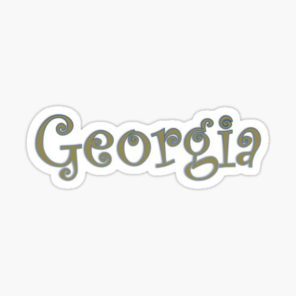 "Georgia state." Sticker for Sale by kayokine | Redbubble