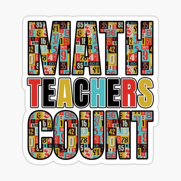 "Math Teachers Count | Teacher Appreciation School Retro" Sticker for ...