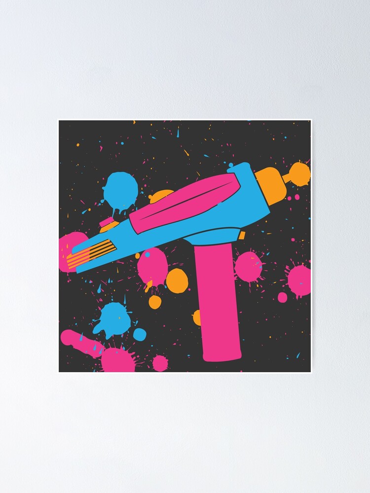 "Phaser Paint Splatter (Full Color)" Poster by innergeekdesign | Redbubble