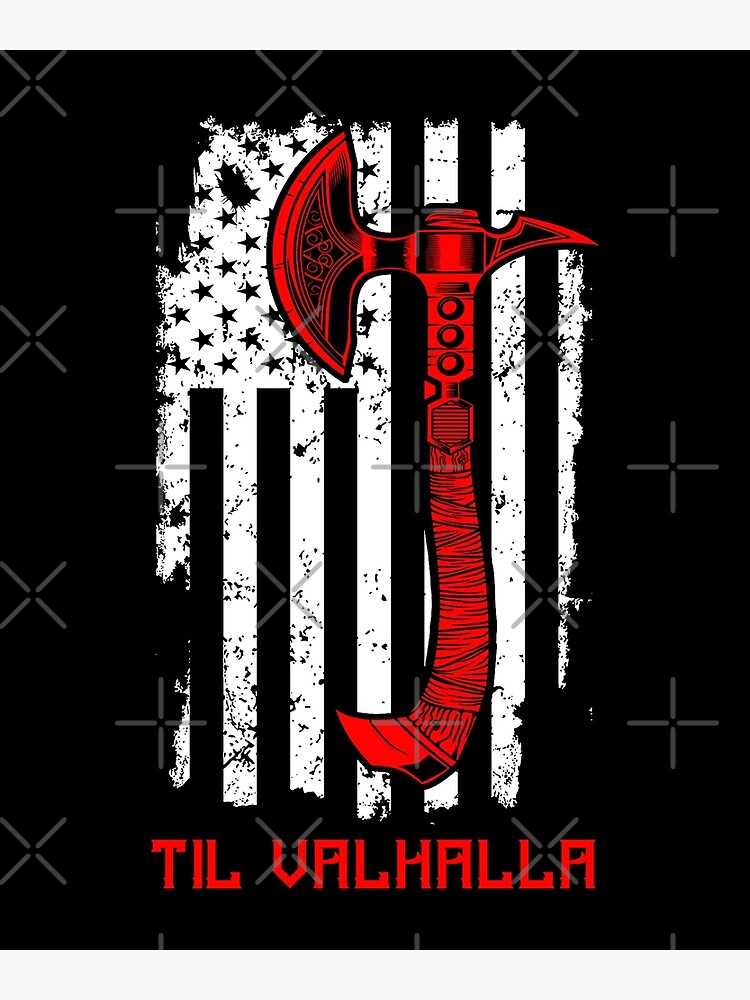 "Til Valhalla Black2" Poster for Sale by VenomousSprite | Redbubble