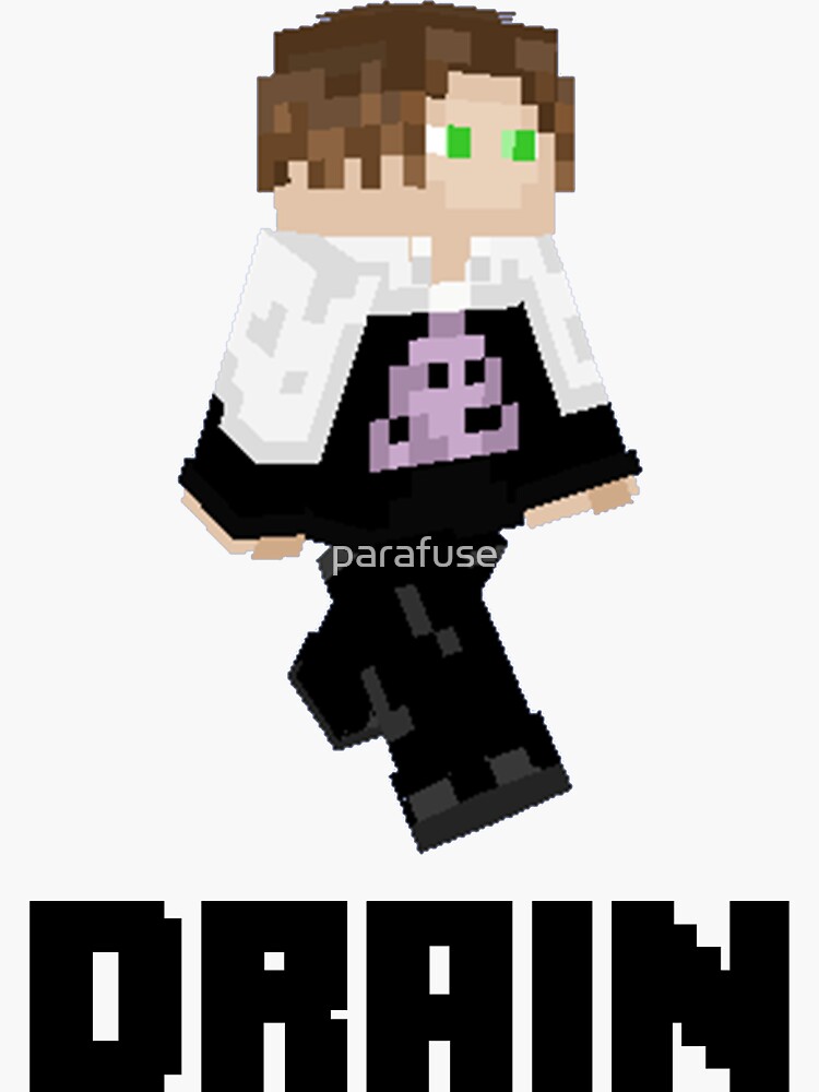 "bladee drain gang minecraft skin merch lolll" Sticker for Sale by ...