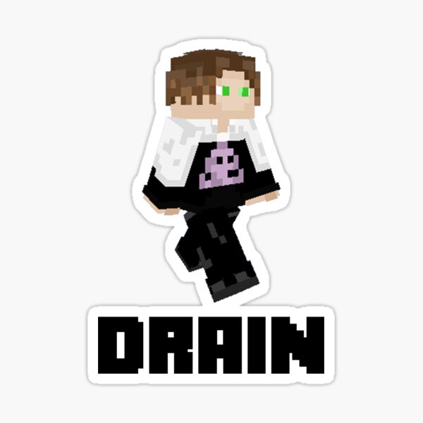 "bladee drain gang minecraft skin merch lolll" Sticker for Sale by ...