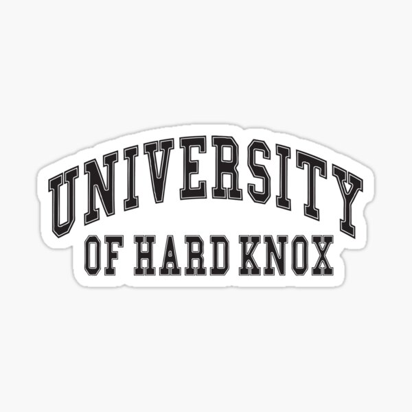 University Of Hard Knocks Stickers | Redbubble
